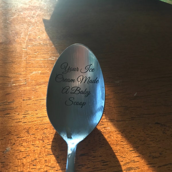 Spoon Dads Ice Cream Plow Custom Engraved Spoon Fun Perfect Wedding ...