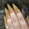 Gold Full Finger Armor Nail Claws Ring Articulated, Knuckle Ring, Claws ...
