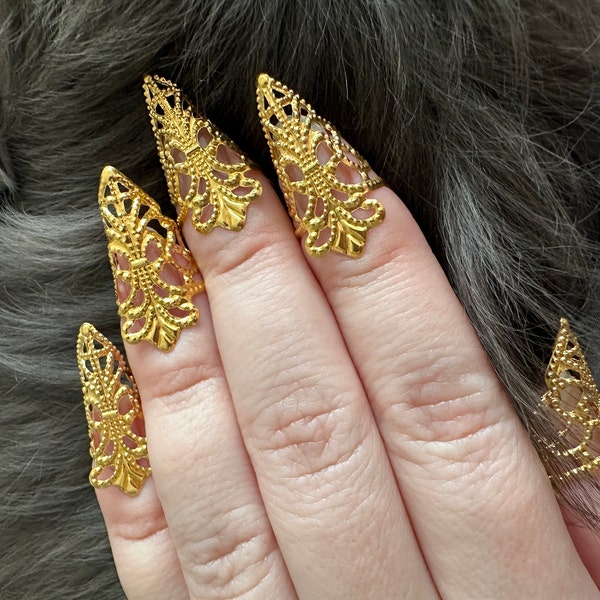 Nail Ring Claws, Finger Armor Set Wudu Nails Rings, Fingertip Ring ...