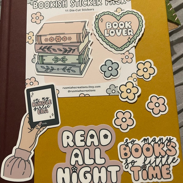 Kindle Girlie Sticker Pack | Bookish | Bibliophile | Kindle Stickers ...