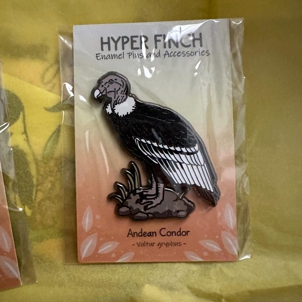 Andean Condor Hard Enamel Pin | Lapel Pin | Bird Pin | Condor Pin ...