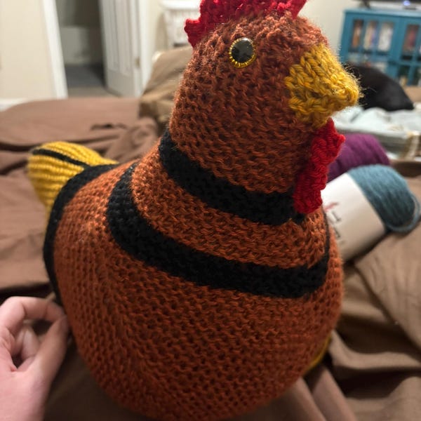 Knitted - Emotional Support Chicken™ Pattern (original and Only Legal ...