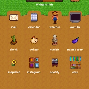 Ios 259 Icons Stardew Valley iPhone IOS14 App Icons Pack Retro Game ...