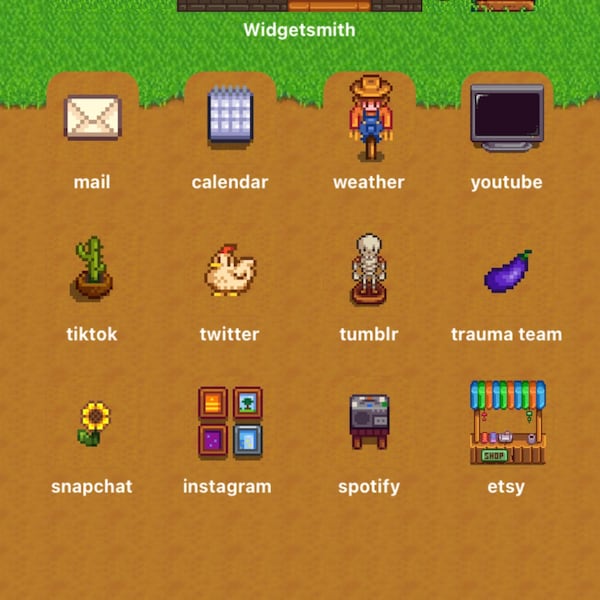 Ios 259 Icons | Stardew Valley iPhone IOS14 App Icons Pack | Retro Game ...