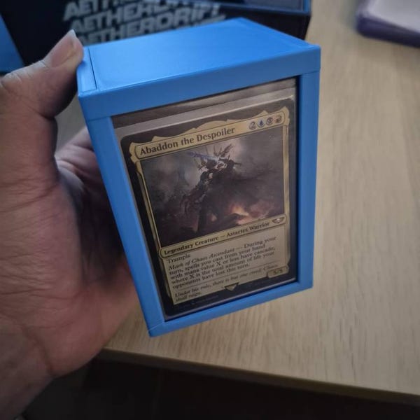 MTG Commander Deck Box With Magnetic Lid & Commander Display - Etsy