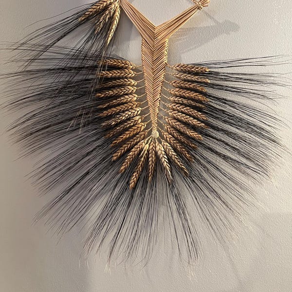 Hand-woven Spiral Wheat Cross - Etsy