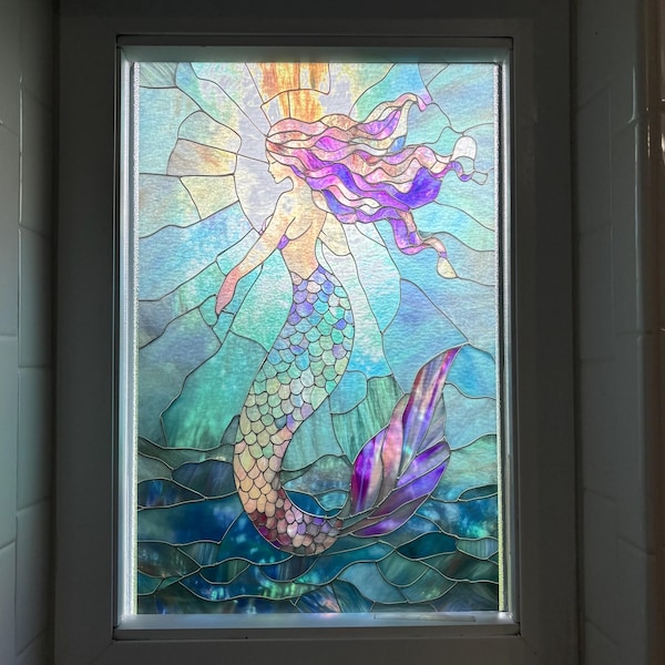 Stained Glass Window Door Film Frosted | PVC Free | Custom Size ...