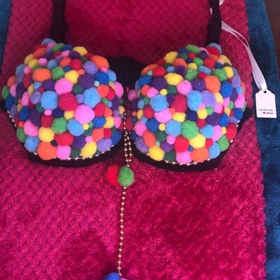 Designer LED Light up Rave Bra 34c Clubwear EDC Party 34b - Etsy