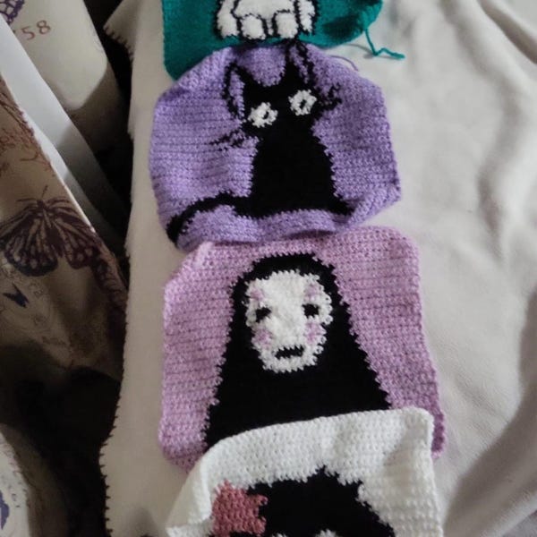 Anime Crochet Blanket Pattern PDF Anime Movie Patchwork - Etsy
