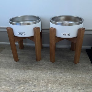 Custom Modern Elevated Dog Bowl Stand Mid-century Feeding Stand Options ...