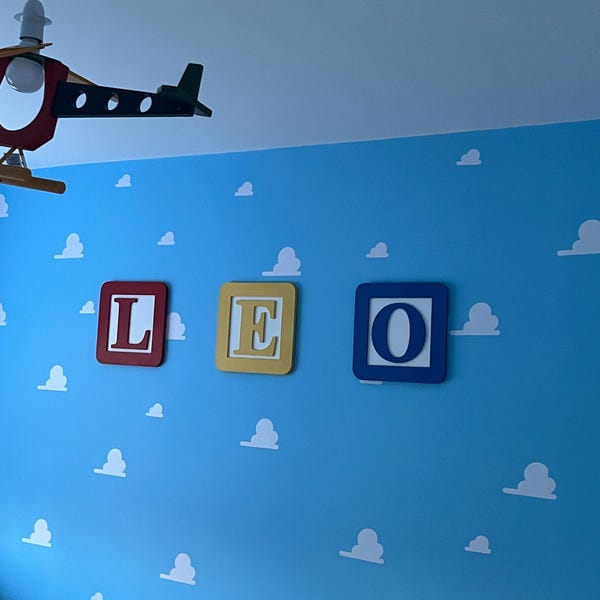 Toy Story Style Wooden Alphabet Blocks. Name Blocks. Personalised ...