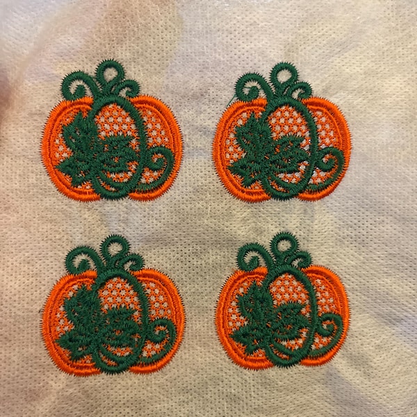 FSL Earrings. Machine Embroidery Designs. Pumpkin Leaf Lace Earrings ...