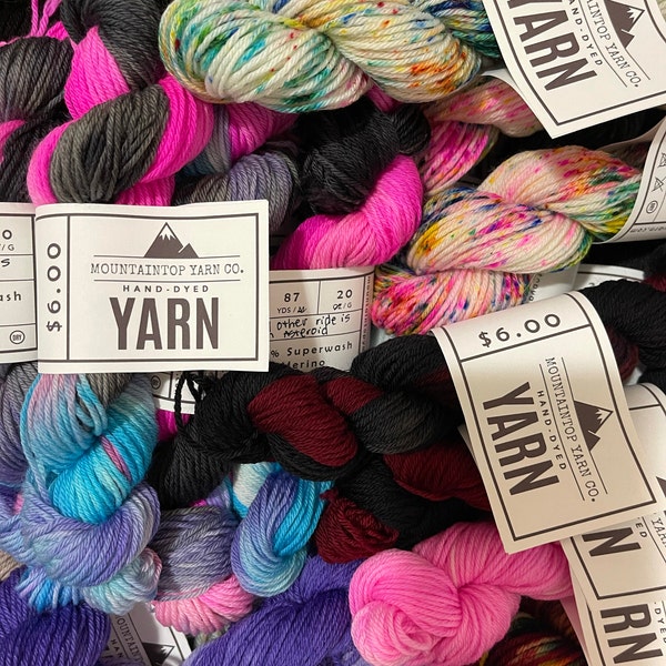 PRINTABLE Yarn Tags. Mini Skein Labels - Downloadable PDF. DIY Labels ...