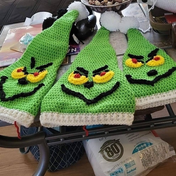 EASY CROCHET PATTERN - Grinch Inspired - Christmas Hat - Holiday - Elf ...