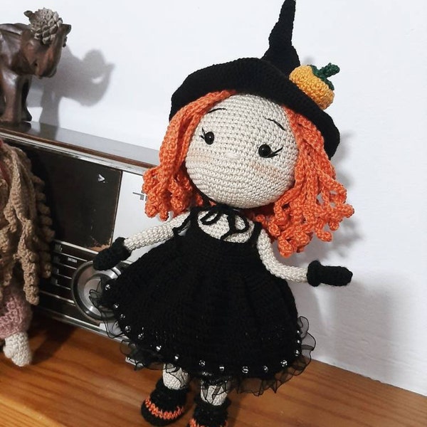 Witch Doll Pattern Elina, Halloween Crochet - Etsy