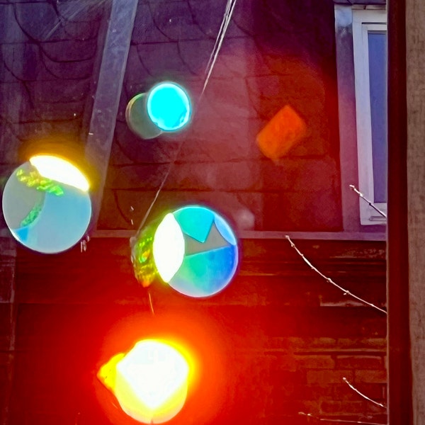 Suncatcher Sticker Set Circles Prism Rainbow Maker Window Cling Rainbow ...