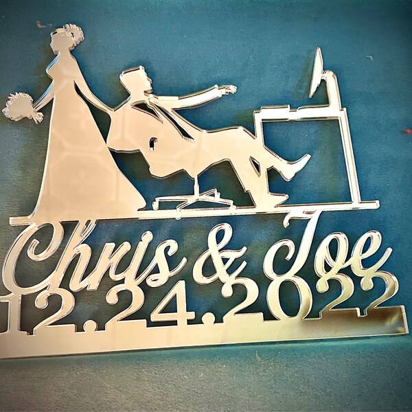 Computer Programmer Cake Topper | Programming Wedding Cake Topper | Programmer Theme Party ...