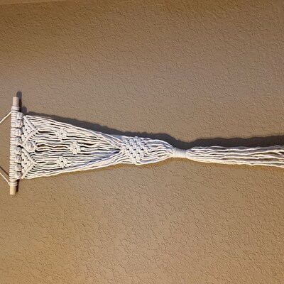 White Macrame Banner With Beads Macrame Banner Nursery - Etsy