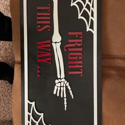 Fright This Way Sign - Etsy