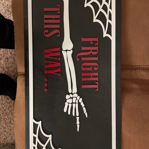 Fright This Way Sign - Etsy