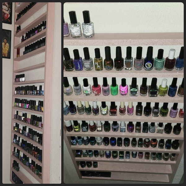 Nail Polish Shelf, Nail Polish, Medium Horizontal 8 Row Nail Polish ...