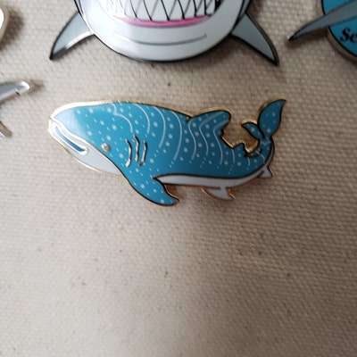 Happy Whale Shark Enamel Pin - Etsy