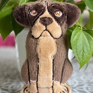 Boxer Dog Stuffie ITH Embroidery , Machine Pattern, ITH Boxer Stuffie ...