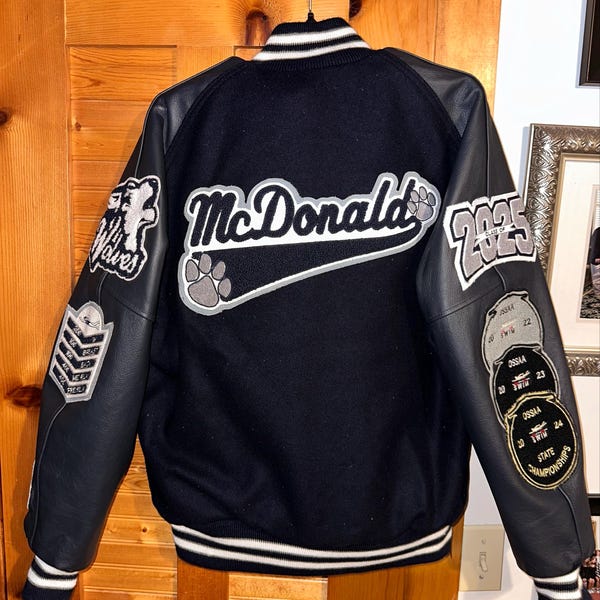 Chenille Custom Letterman Jacket Patch made in USA - Etsy