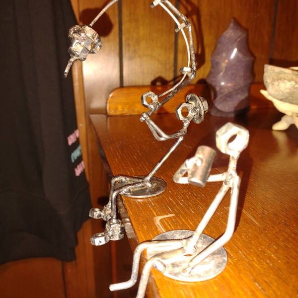 Welded Teamwork Sculpture, Handmade Metal Art - Etsy