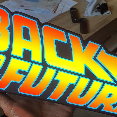 Back to the Future BTTF Logo LED Lightbox Fully Dimmable & Powered by ...
