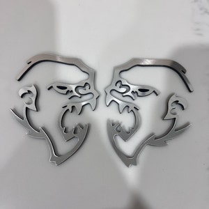 Red Eye Wolf Car Emblem Badges Matte Black Custom New - Etsy