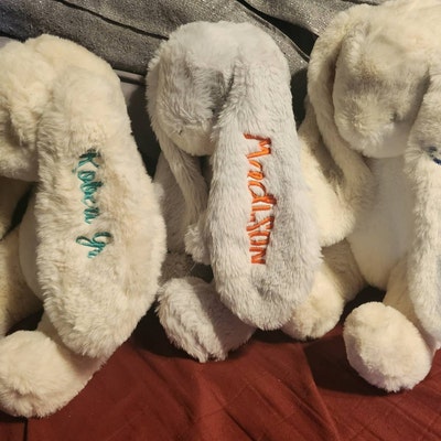 Monogrammed Bunnypersonalized Bunny Rabbit,personalized Baby ...