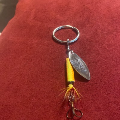 Fishing Lure Key Chain Personalized Customized and Hand Stamped - Etsy
