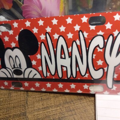MICKEY or MINNIE Mini License Plate Personalized Custom Bike Tag for ...