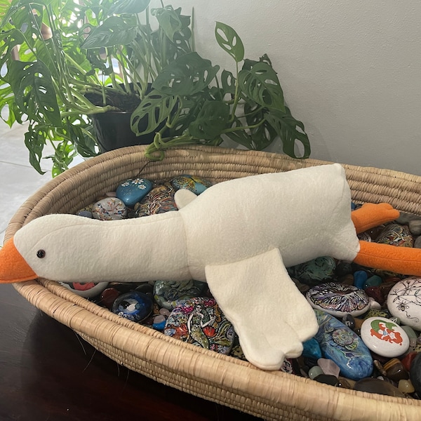 Sewing Pattern for Making a Plush Goose Toy to Hug, Goose Plush Sewing ...