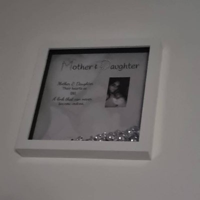 Personalised Mother & Daughter Photo Frame. Box Frame Mother. Daughter ...