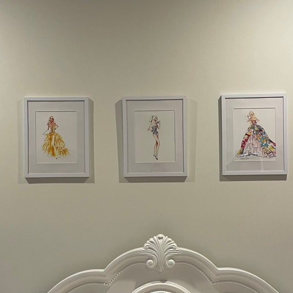 Set of 15 Robert Best Barbie Fashion Model Collection Wall Art Prints ...