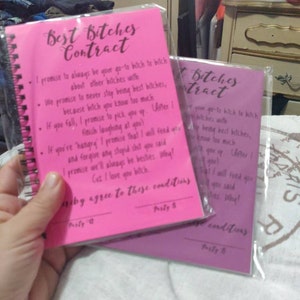 ReALiStiC Best Friend Contract 5 x 7 journal | Etsy