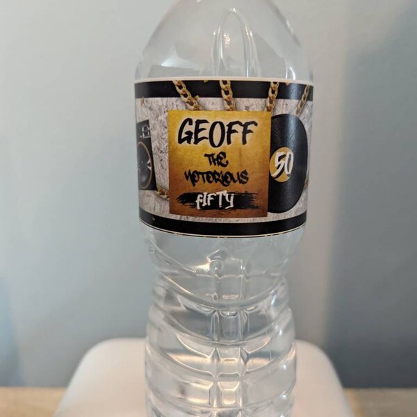 Notorious One Birthday Water Labels, Printable Templates, Hip Hop ...