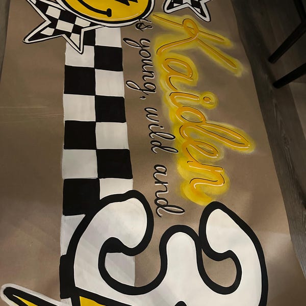 Ready to Ship - GRAD 2025, Pink Graduation Banner, Painted Butcher ...