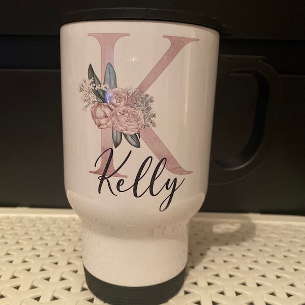Personalised Travel Mug, Name & Initial Travel Mug, Gift for Her - Etsy UK