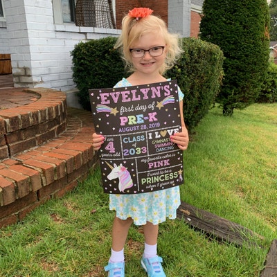 Unicorn First Day of School Sign, Back to School Sign, First Day of ...