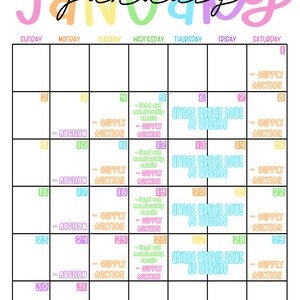 Rainbow Notes Printable To-do List Small Business Planner | Etsy