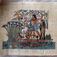 Ancient Symbolism in Eye of Ra Papyrus Art, Mystical Illumination ...