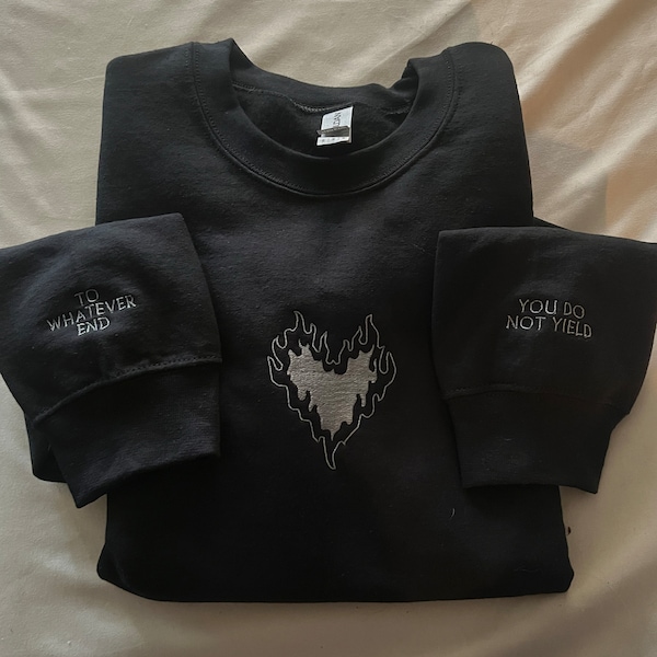 Fireheart SJM Throne of Glass Embroidered Crewneck Sweatshirt - Etsy