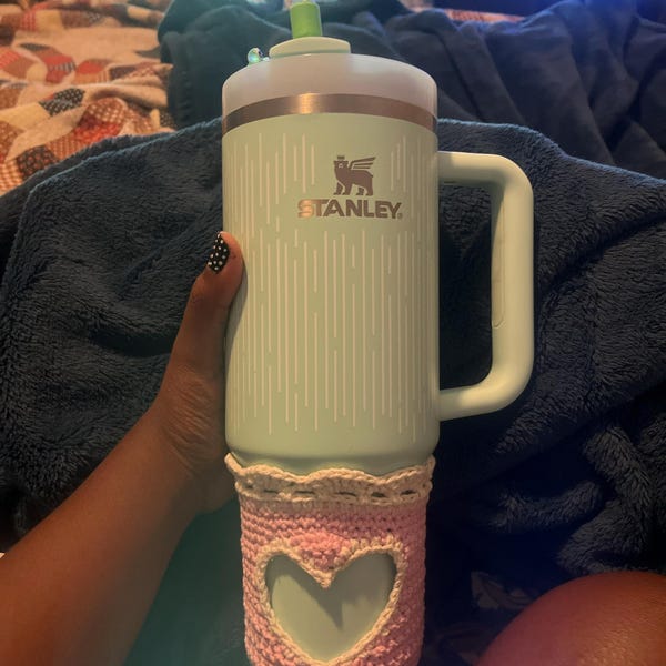 Bow Crochet Water Bottle Boot, Owala Accessory, Tumbler Accessory ...