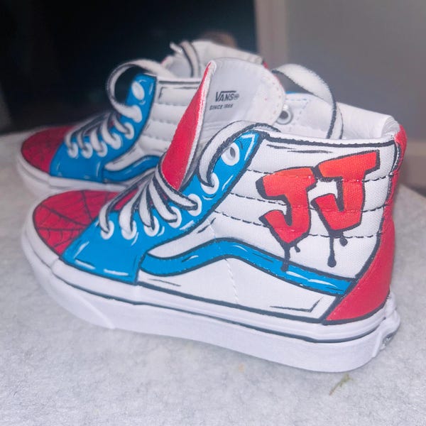 Custom Hand-painted Vans Kids Shoes | Personalized Character Design - Etsy