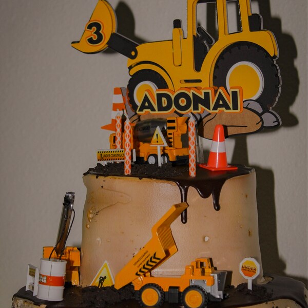 Front Loader Cake Topper, Construction Birthday Party, Boy Party, - Etsy