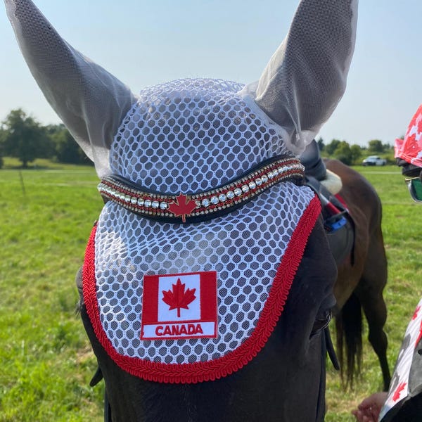 Bling HORSE Riding FLY BONNETS2 Colours to Choose From - Etsy