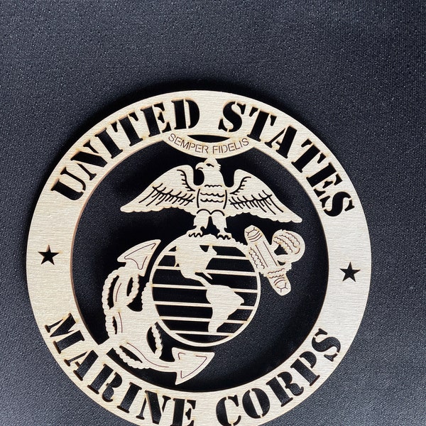 USMC United States Marine Corps Wall Art Laser Cut Sign Gift Idea Army ...